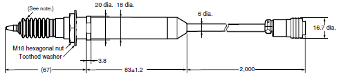 D5SN Contact Displacement Sensor/Dimensions | OMRON Industrial ...