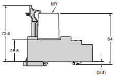 PYF[][]S / P2RF-[][]-S Screwless Clamp Terminal Sockets/Dimensions ...
