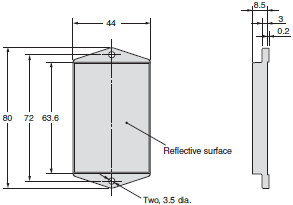 E3S-DB Transparent Object Detection Photoelectric Sensor/Dimensions | OMRON Industrial ...
