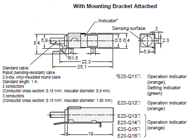 E2S Super-compact Proximity Sensor/Dimensions | OMRON Industrial ...